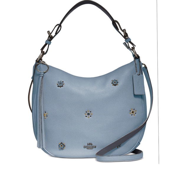 Coach | Bags | Coach Sutton Leather Hobo Scattered Rivets Bag | Poshmark